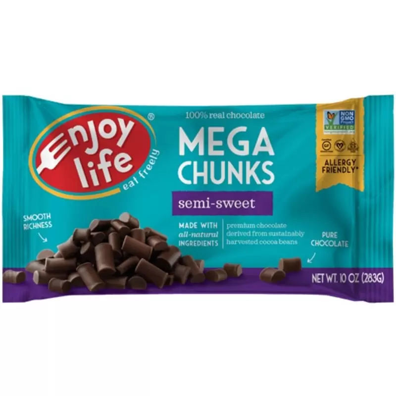 Enjoy Life Mega Chunks Gluten Free Semi Sweet Chocolate -- 10 oz ...